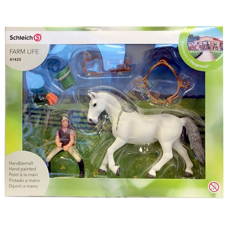 Schleich 41433 Lipizzan hevonen Pompula ja ratsastaja Milla setti ...